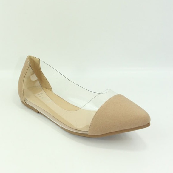 Shoes | Nude And Clear Flats | Poshmark